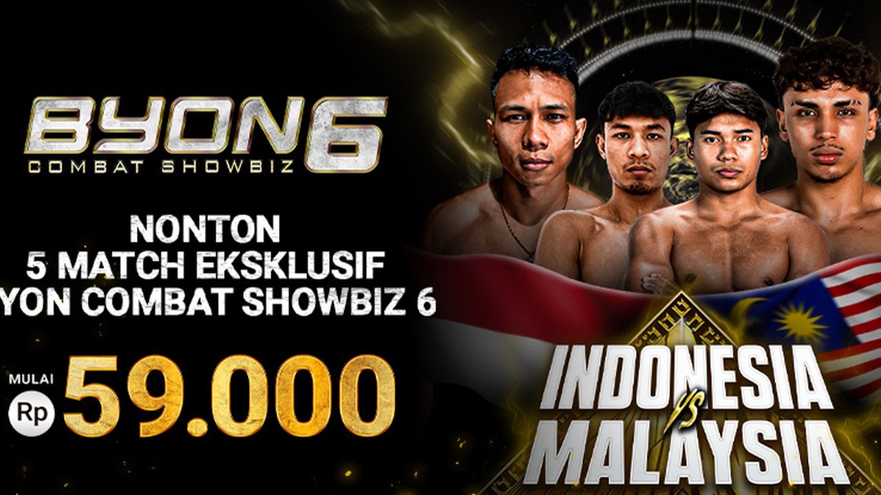 Indonesia vs Malaysia Jilid 2 Panaskan Byon Combat Showbiz 6, Live PPV ...