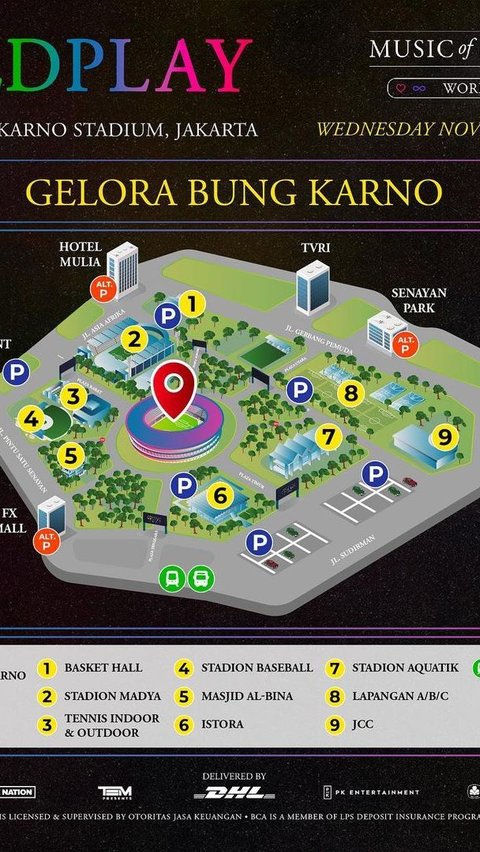 Petunjuk Pintu Masuk Konser Coldplay di Jakarta untuk Setiap Kategori Tiket