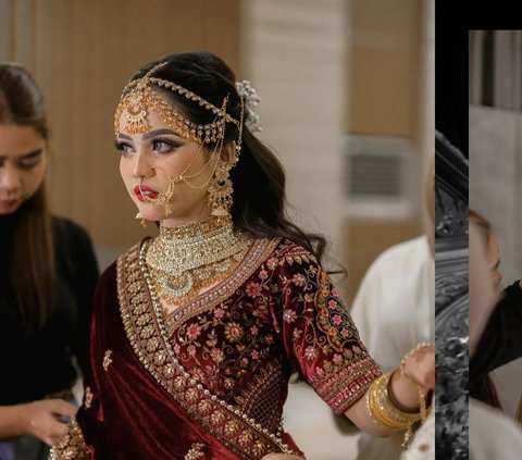 Potret Glamor Gaun Pernikahan Putri DA yang Bernuansa Bollywood