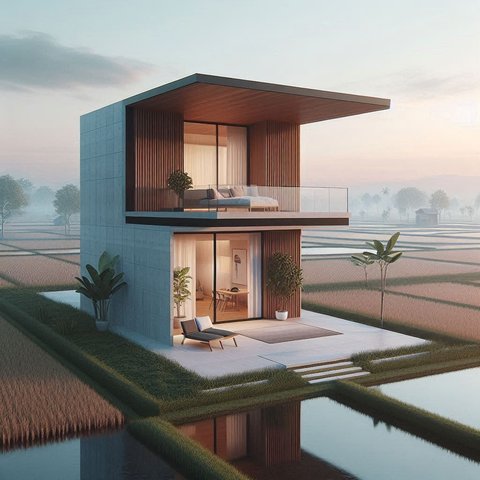 Tak Selalu Ndeso, Ini 7 Desain Rumah Minimalis Pinggir Sawah yang Estetik dan Bikin Tetangga Iri ...