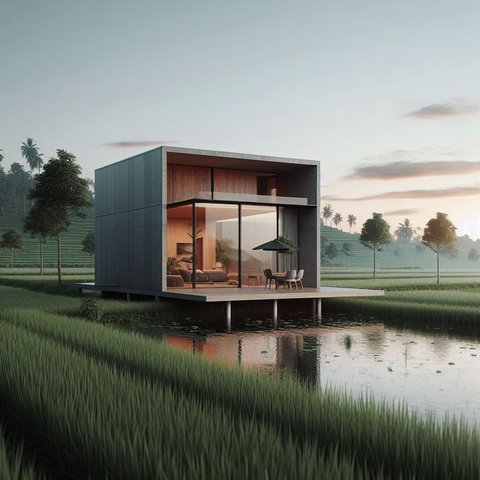 Tak Selalu Ndeso, Ini 7 Desain Rumah Minimalis Pinggir Sawah yang Estetik dan Bikin Tetangga Iri ...