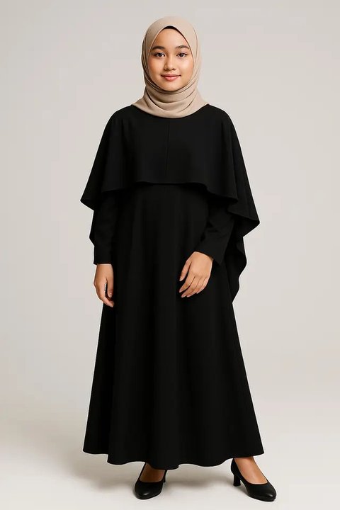 5 Model Gamis Hitam Polos Terbaru untuk Remaja, Tampil Stylish dan ...