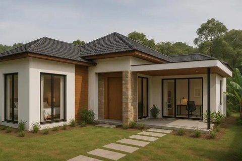 7 Desain Rumah L-Shape 3 Kamar Tidur yang Fungsional dan Tertata Rapi ...