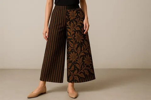 7 Inspirasi Model Kulot Batik Kekinian, Fashion Masa Kini yang Unik dan ...