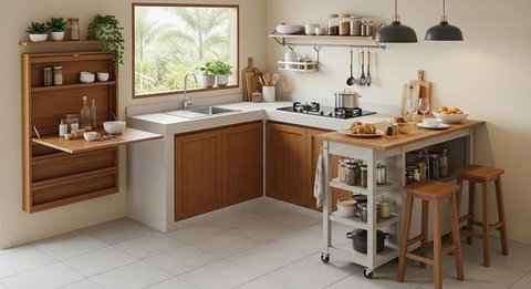 8 Tata Letak Kitchen Set L-Shape untuk Dapur Kecil yang Fungsional ...