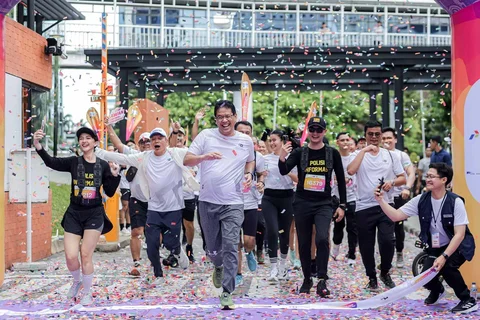 FOTO: Serunya Run for Good Journalism 2025 Bareng Menkeu Purbaya