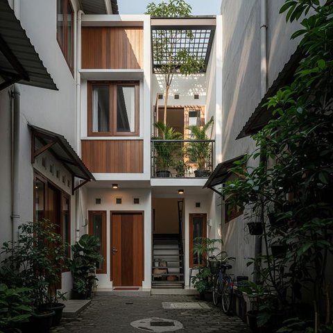 9 Desain Rumah Kecil di Gang tapi Tidak Pengap, Terapkan Cara Cerdas ...