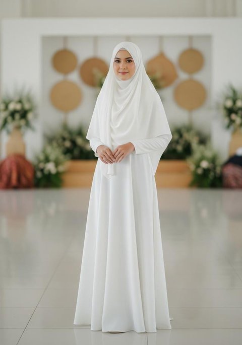 9 Model Gamis Putih Sederhana tapi Elegan untuk Tampil Anggun di Acara ...