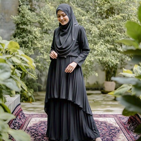 5 Model Gamis Hitam Polos Terbaru untuk Remaja, Tampil Stylish dan ...