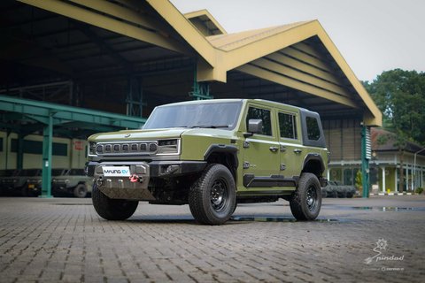 FOTO: Wajah Sangar dan Gagah Mobil Listrik Pandu Buatan PT Pindad ...