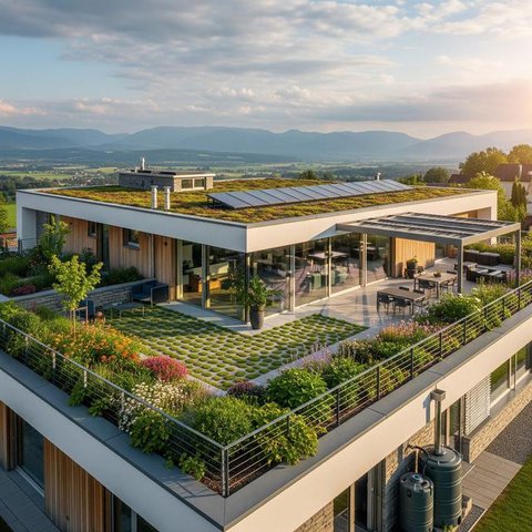 7 Model Rumah Ramah Lingkungan dengan Kebun Sayur di Rooftop