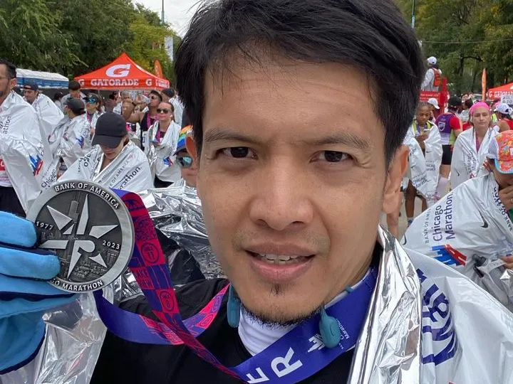 10 Potret Dimas Seto Ikut Chicago Marathon, Kehadiran Sosok ini jadi ...
