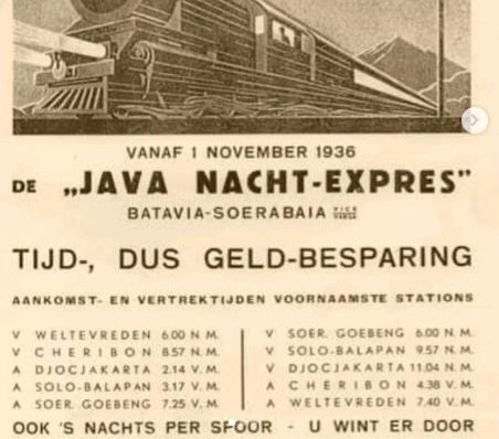 Sejarah Kereta Api Cepat "Java Nacht-Expres" pada Era Hindia-Belanda ...