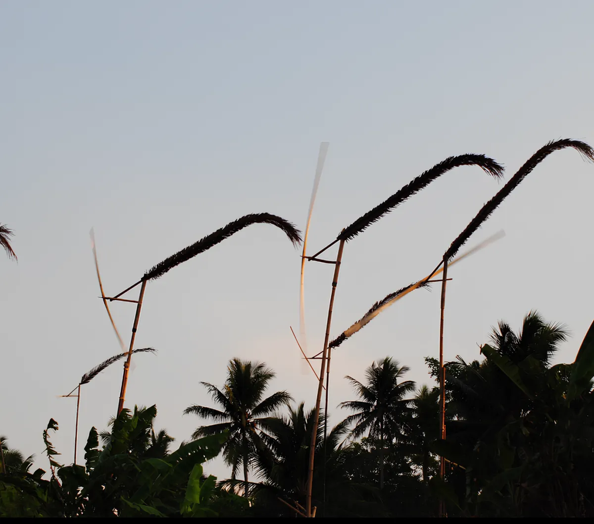 Tradisi Masyarakat Sunda saat Musim Kemarau, Pasang Kincir Angin dari Bambu
