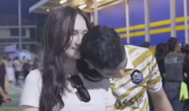 10 Potret Mesra Al Ghazali & Laura Moane yang Dinilai Kelewat Bebas, Peluk Cium di Lapangan!
