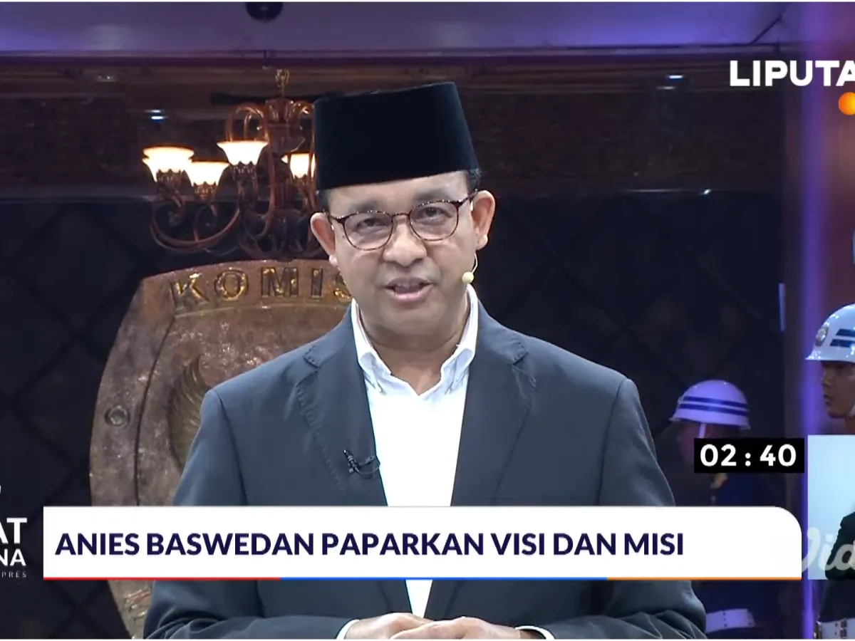 Sampaikan Visi Misi di Debat Capres Perdana, Anies Baswedan: Ini Negara Hukum Bukan Negara ...