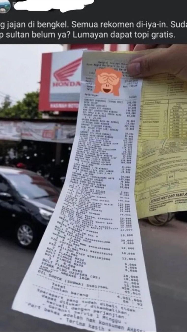 Terlalu Polos Terima Rekomendasi Bengkel sampai Struk Tagihan Super ...