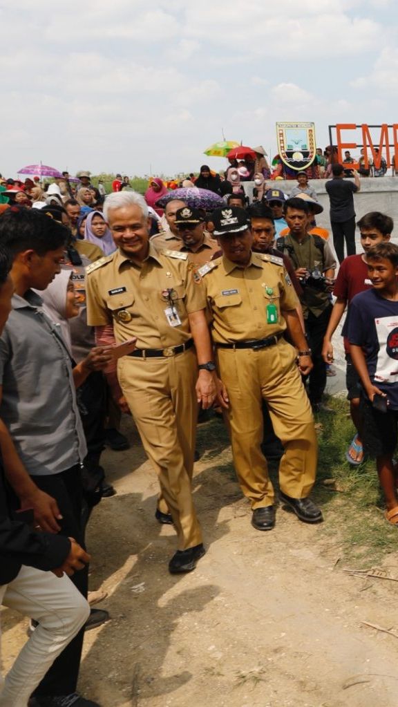 Hadapi Kemarau Panjang, Ganjar Pranowo Sampaikan Ini saat Tinjau Embung ...