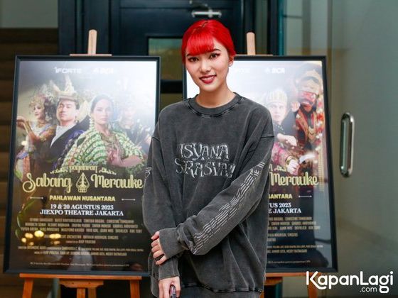Potret Isyana Sarasvati yang Cantik dengan Busana Merah saat Latihan ...