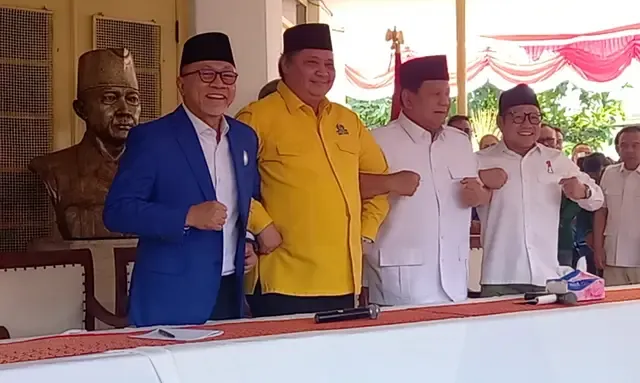 Didukung Golkar dan PAN, Prabowo: Kita Bagian Tim Jokowi