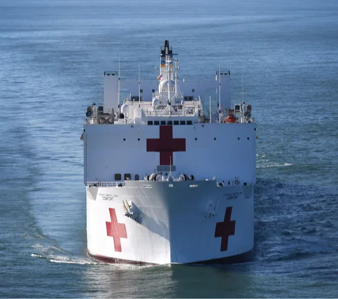 USNS Nancy and Comfort Become the World's Largest Floating Hospital at ...