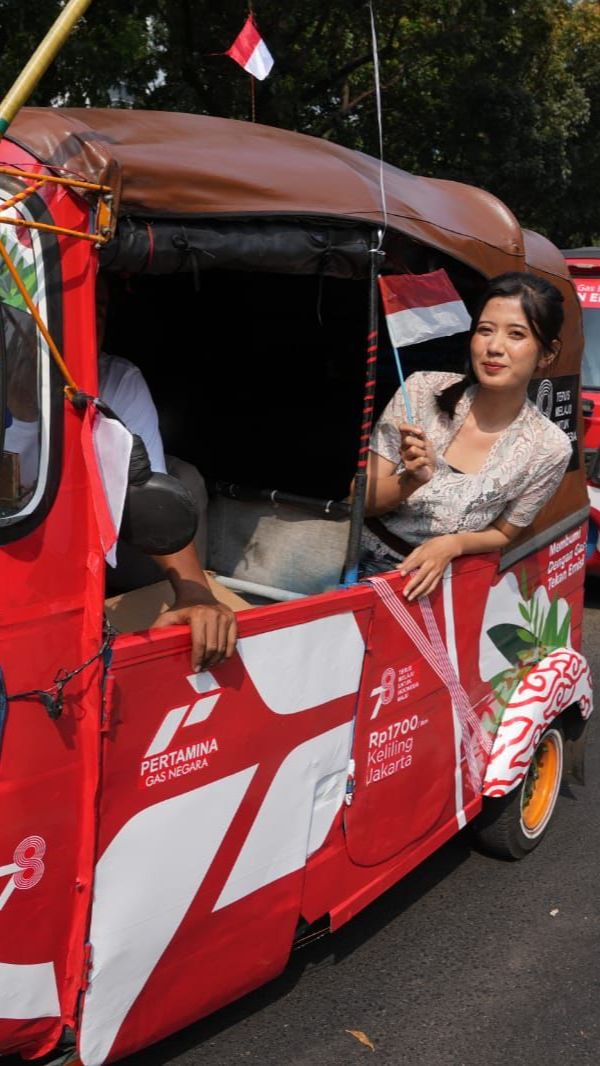 Meriahkan HUT RI, PGN Hadirkan Bajaj Merah dengan Tarif Rp1.700 per 8 Km