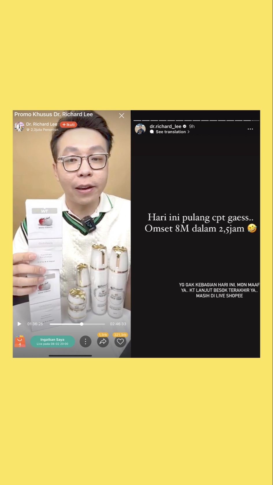 Kisah Hidup dr. Richard Lee yang Kini Tembus Omzet 8M Usai Pindah Lapak Streaming ke Shopee Live