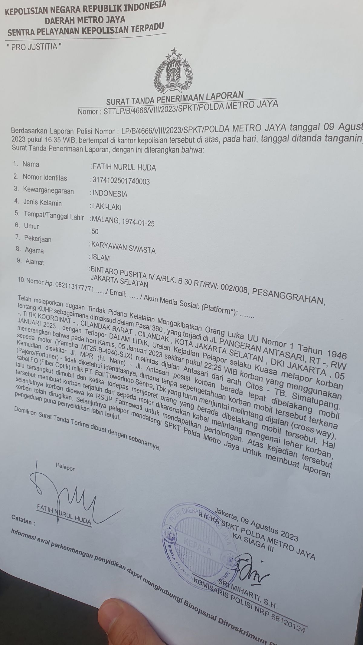 Babak Baru Kasus Sultan Rifat, Keluarga Polisikan Perusahaan Pemilik Kabel Optik