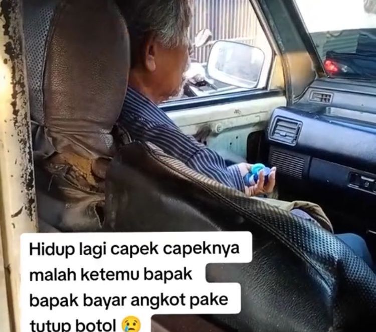 Viral Kakek-Kakek Naik Angkot Bayar Pakai Tutup Botol, Sopir Menolak Dibayar Walau Sepi ...