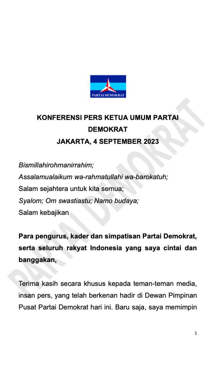 Pernyataan Lengkap AHY Usai Ditinggal Anies Baswedan yang Lebih Pilih ... Pernyataan Lengkap AHY Usai Ditinggal Anies Baswedan yang Lebih Pilih ...