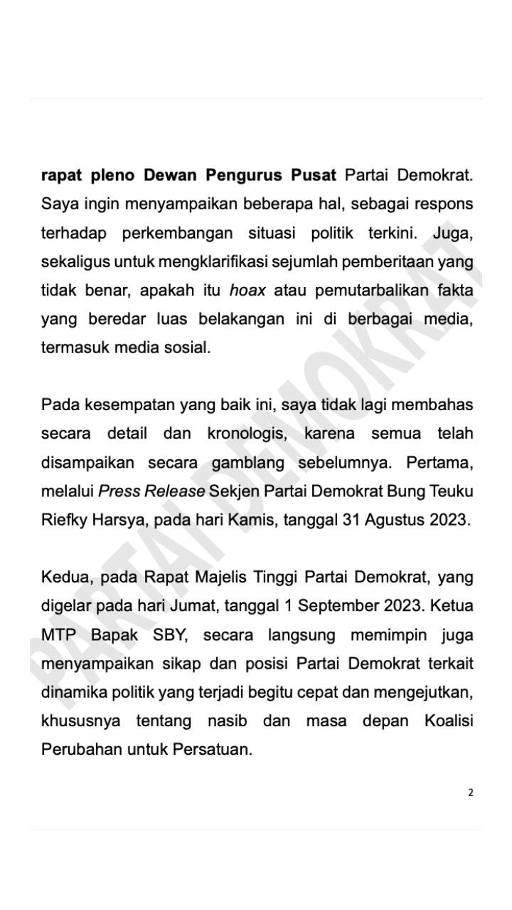 Pernyataan Lengkap AHY Usai Ditinggal Anies Baswedan yang Lebih Pilih ... Pernyataan Lengkap AHY Usai Ditinggal Anies Baswedan yang Lebih Pilih ...