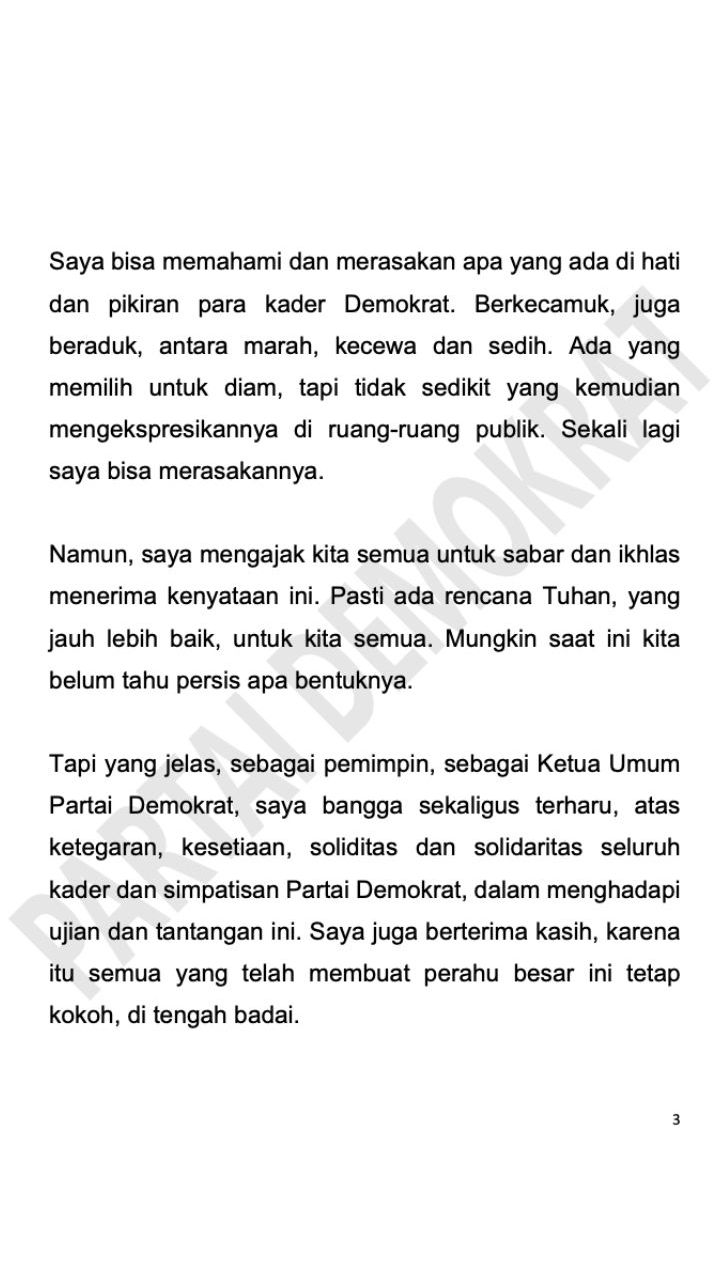 Pernyataan Lengkap AHY Usai Ditinggal Anies Baswedan yang Lebih Pilih Cak Imin