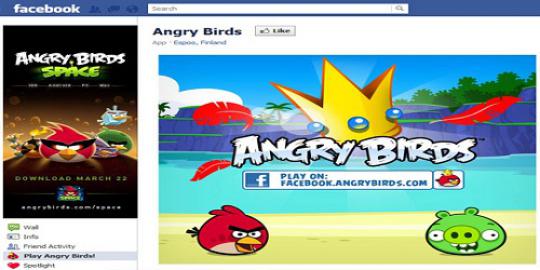 Yuk main Angry Birds di Facebook Timeline!
