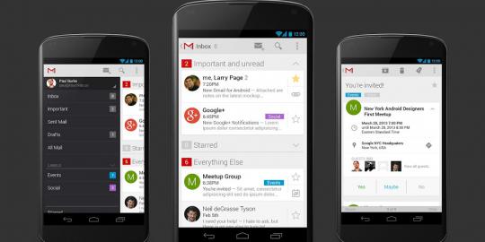 Konsep desain Gmail untuk Android terungkap