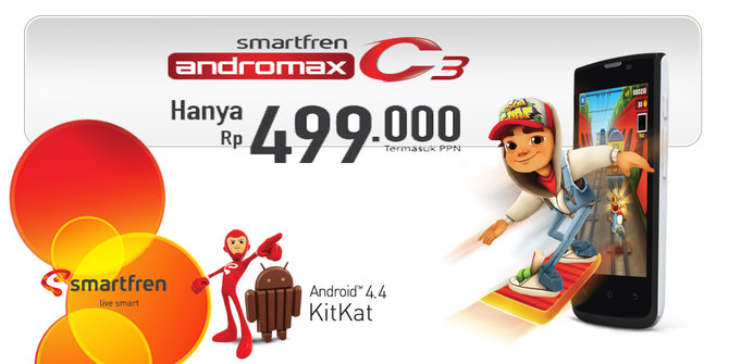 Smartfren Andromax C3, smartphone dengan harga ramah di kantong ...