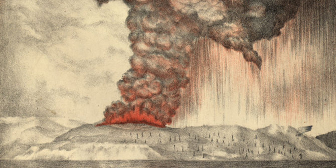 Dahsyatnya letusan Krakatau sekuat 13.000 bom atom di Hiroshima ...