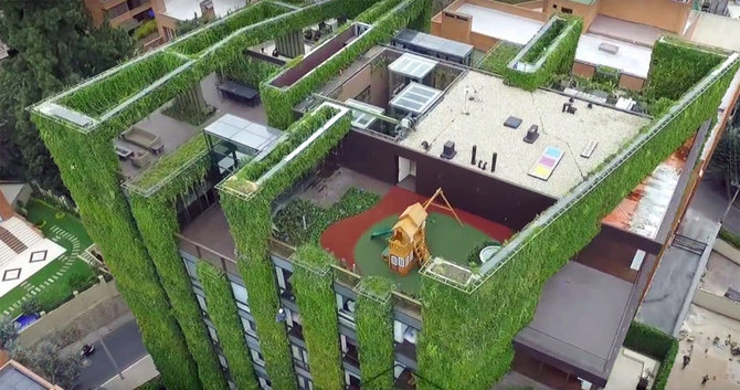 Taman vertikal terbesar di dunia bisa saring 2.000 ton gas berbahaya | merdeka.com