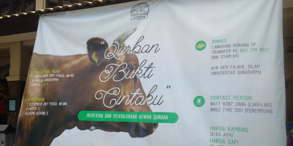 UKM Fajrul Islam Universitas Gunadarma buka penerimaan hewan qurban ...