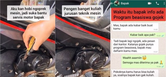 Bikin Haru, Kisah Anak Driver Ojol Lulus Beasiswa Teknik Mesin ... Bikin Haru, Kisah Anak Driver Ojol Lulus Beasiswa Teknik Mesin ...