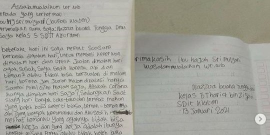 Ayahnya Tak Bisa Jualan, Bocah SD Ini Kirim Surat untuk Bupati Klaten ... Ayahnya Tak Bisa Jualan, Bocah SD Ini Kirim Surat untuk Bupati Klaten ...