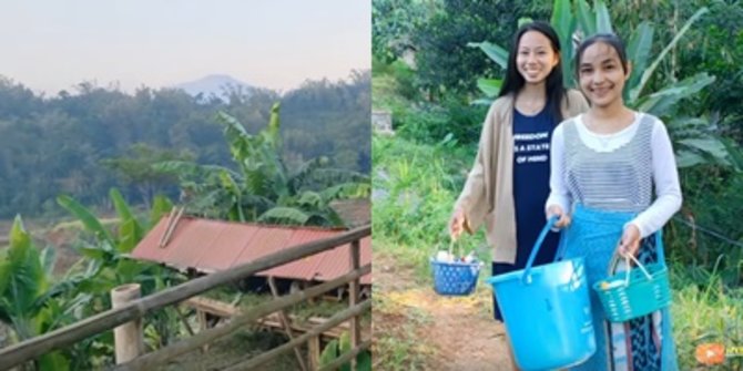 Suasana Kampung yang Damai dengan Senyuman Gadis Desa yang Cantik dan Mempesona | merdeka.com