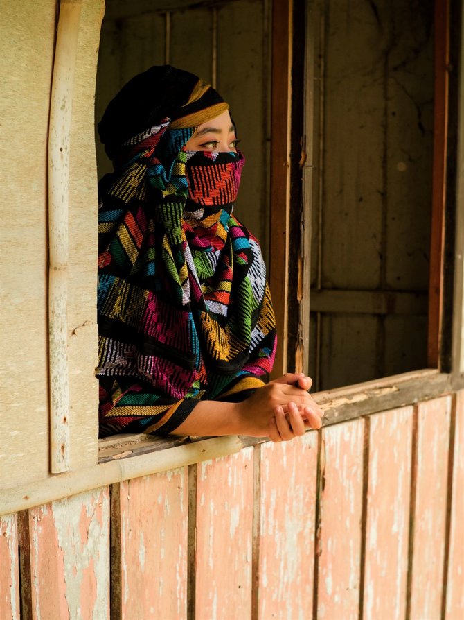 Bukan dari Timur Tengah, Cadar Unik Ini Ada di Bima NTB | merdeka.com