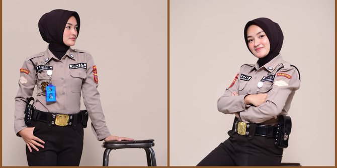 Tak kalah Cantik dari Polwan, Kecantikan Satpam Ini Bikin Mata Males ...