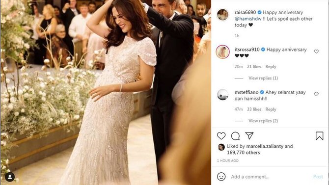 Anniversary Tahun Ke-4 Pernikahan, Ini 5 Potret Kebersamaan Raisa dan Hamish | merdeka.com