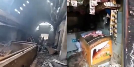 Ajaib! Toko di Pasar Kroya Ini Utuh Padahal Sekitarnya Hangus Terbakar ...
