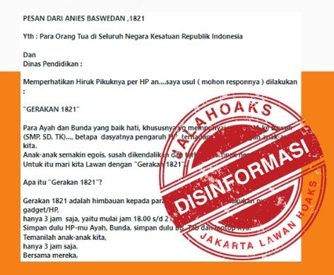 CEK FAKTA: Tidak Benar Pesan Berantai Anies Baswedan Ajak Melakukan ...