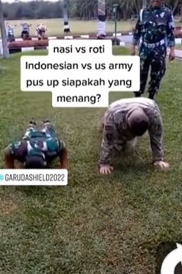 Bak Nasi Vs Roti, Anggota TNI Adu Kuat Push Up Lawan Tentara Amerika ...