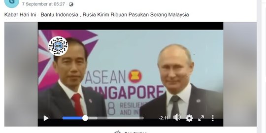 CEK FAKTA: Rusia Kirim Pasukannya Buat Bantu Indonesia Serang Malaysia? | merdeka.com