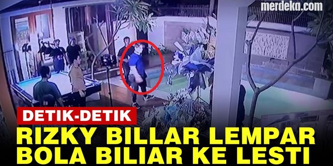 VIDEO: Viral CCTV Rizky Billar Emosi Lempar Bola Biliar ke Arah Lesti Kejora | merdeka.com
