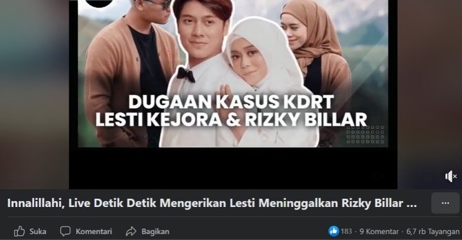 CEK FAKTA: Hoaks, Video Lesti Tinggalkan dan Ceraikan Rizky Billar ...